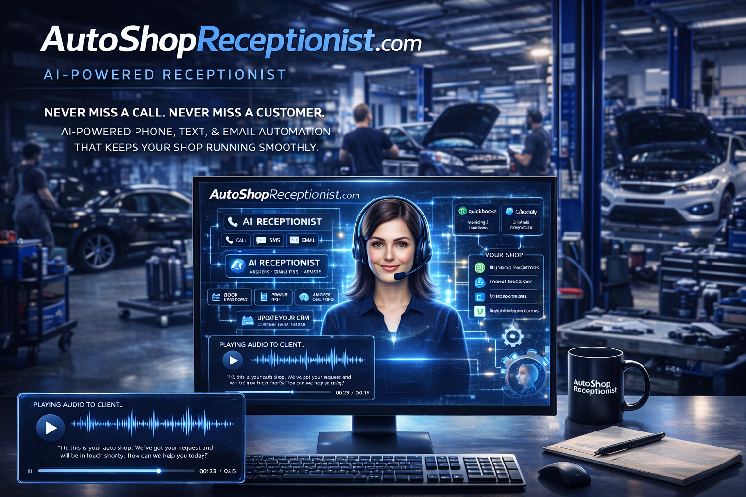 Auto Shop Receptionist – AI Phone Answering for Auto Repair Shops
